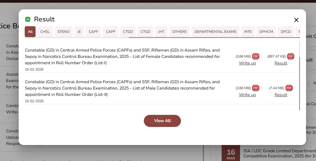 SSC GD Final Result 2025 Out: Merit List and Cut-Off Released