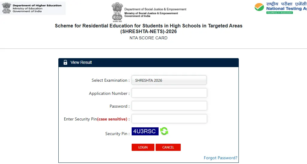 NTA SHRESHTA NETS 2026 Result Out: Check Scorecard