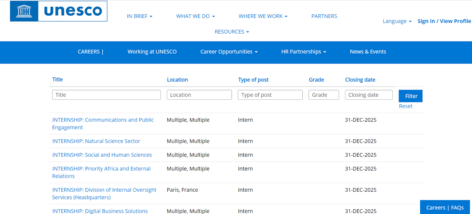 UNESCO Internship 2025: 1–6 Month Program for Graduates, Apply by Dec 31