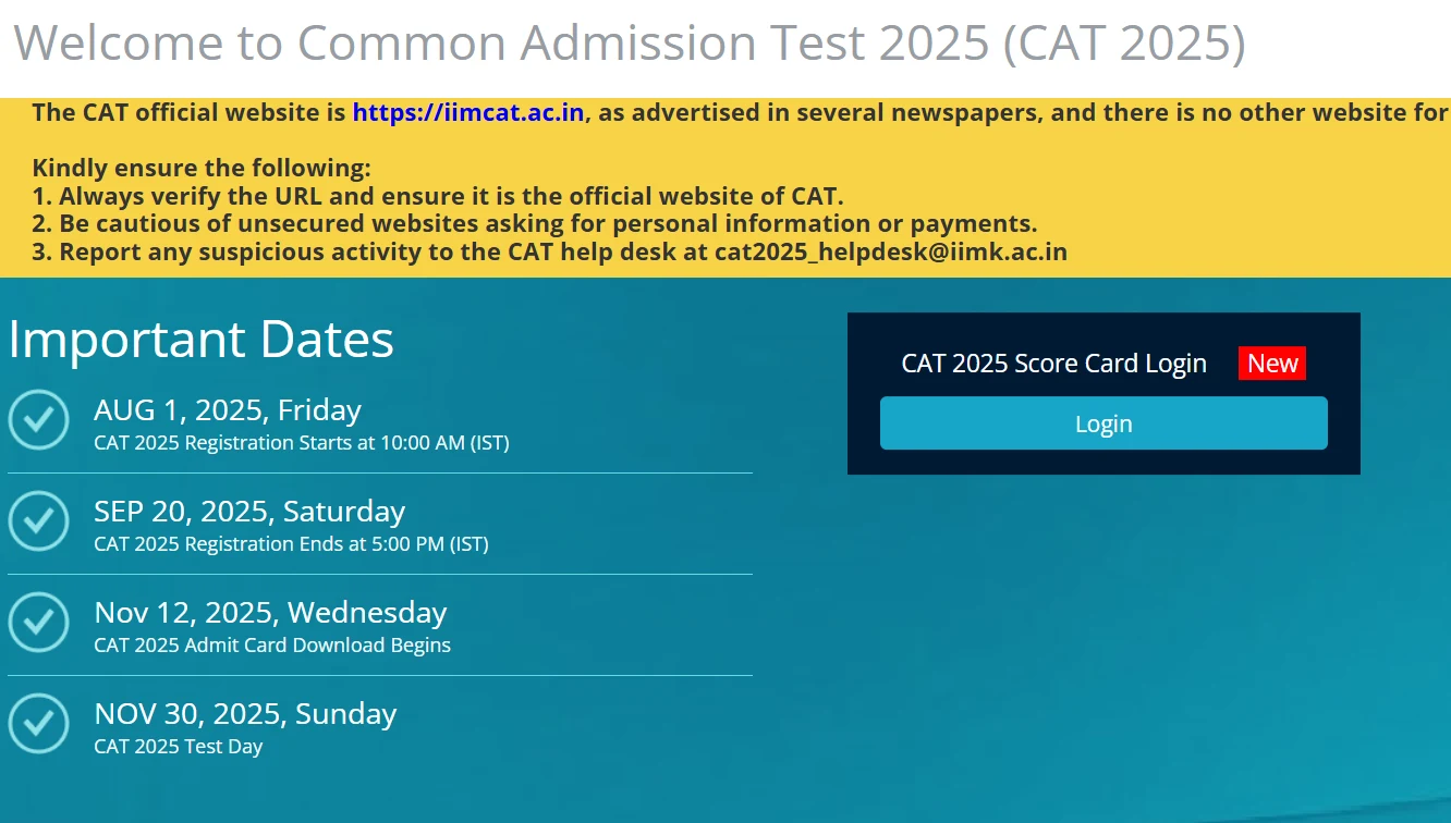 CAT 2025 Results Announced by IIM Kozhikode 12 Candidates Score